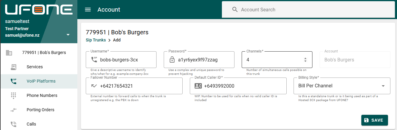 Configuring SIP Trunks for 3CX Configuring SIP Trunks for 3CX